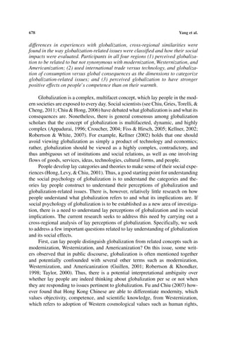 Lay psychology of globalization and its social impact | PDF