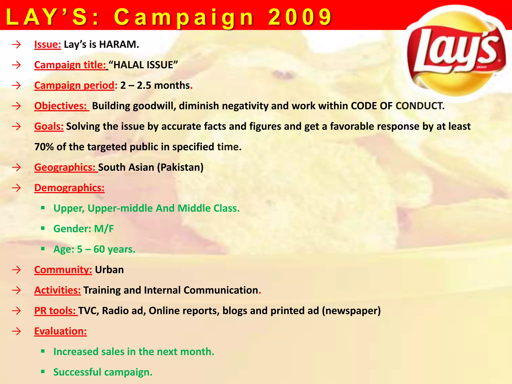 Lays (Haram/Halal Campaign) 2009- ZK | PPTX
