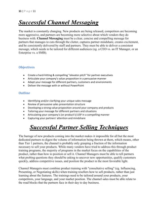 Channel Checklist for Vendor Channel/Partner Managers | DOCX | Sales ...
