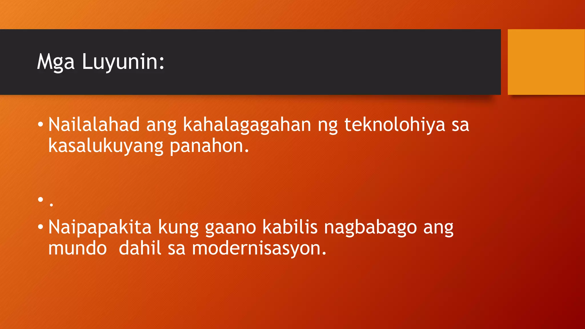 Pelikulang hinggil sa Modernisasyon | PPTX