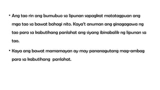 LAYUNIN NG LIPUNAN _Ano nga ba ang lipunan? Ang salitang lipunan ay ...