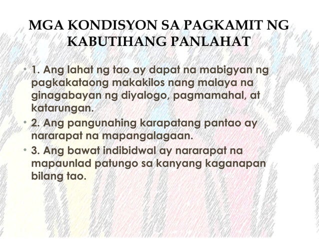 layunin ng lipunan kabutihang panlahat ang peg | PPTX
