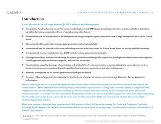 Lazard Levelized Cost of Energy Report | PPT