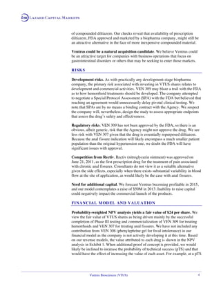 Lazard research report ventrus | PDF