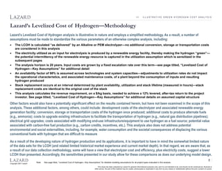 Lazard's Levelized Cost of Hydrogen Analysis version 2.0 | PDF