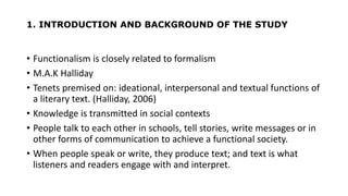 Functional Stylistics in Applied Linguistics | PPTX