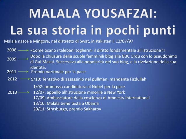 Lazich simone presentazione malala | PPT