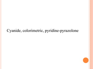 Two methods of сyanide analysis | PPTX