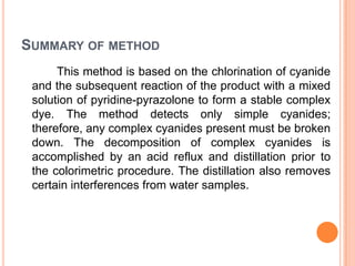 Two methods of сyanide analysis | PPTX