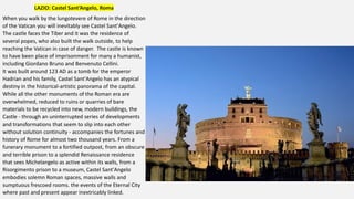 Lazio, Castel Sant’Angelo, Roma | PDF