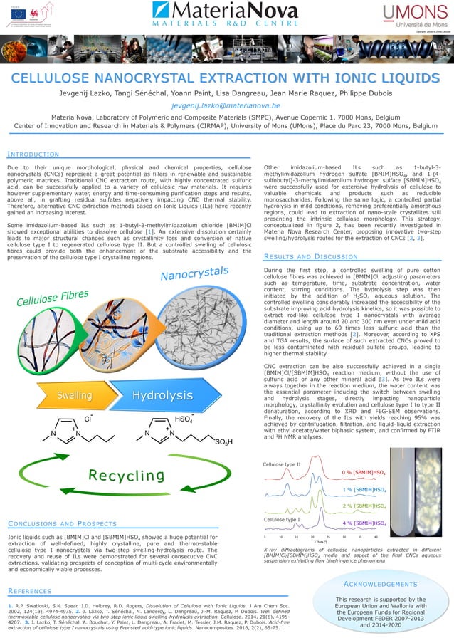 Lazko cellulose nanocrystal extraction with ionic liquids - poster ...