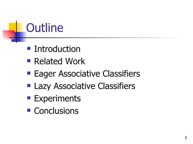 Lazy Association Classification | PPT
