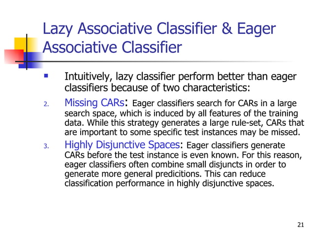 Lazy Association Classification Ppt
