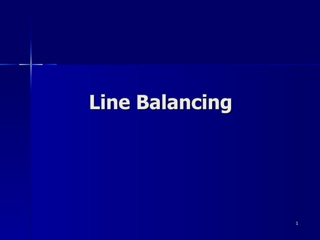 Line Balancing | PPT