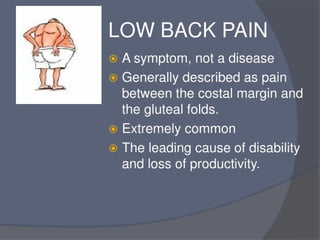 Low back pain assessment management treatment | PDF