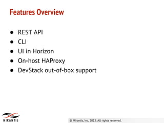 OpenStack Networking LBaaS | PPT