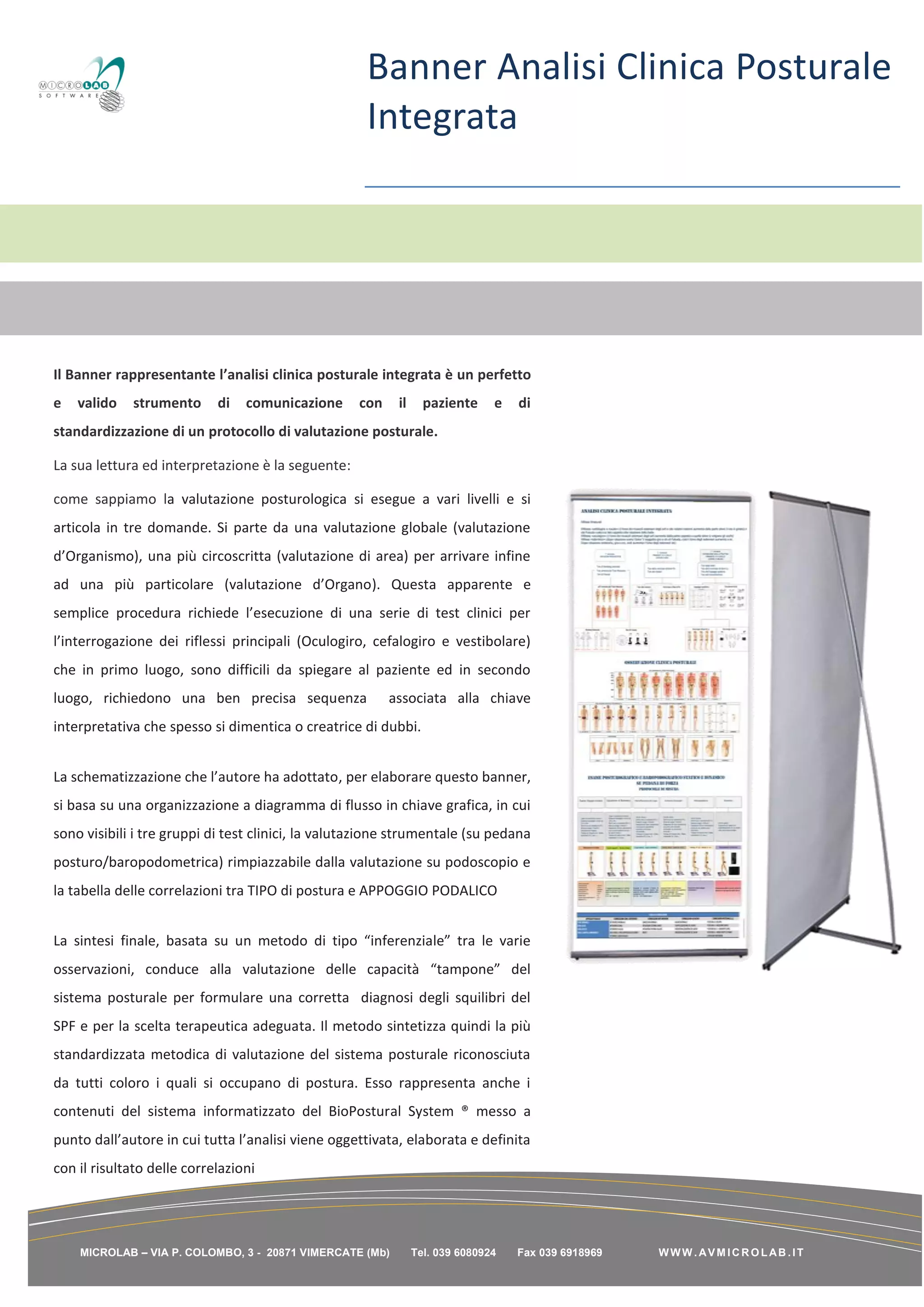 Banner Analisi Clinica Posturale Integrata | PDF