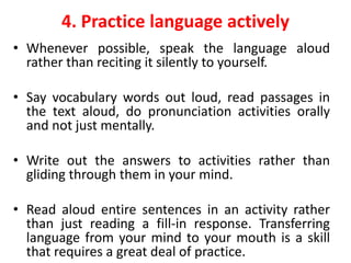 10 tips for language learning success | PPTX