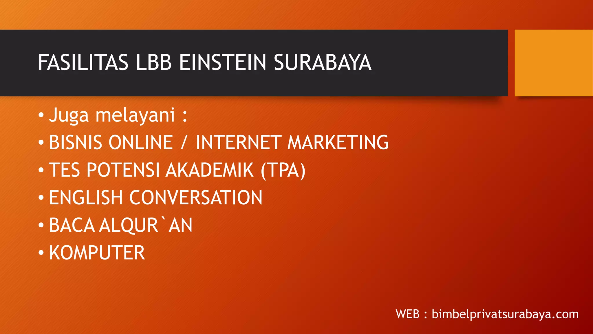 LBB EINSTEIN SURABAYA | PPTX
