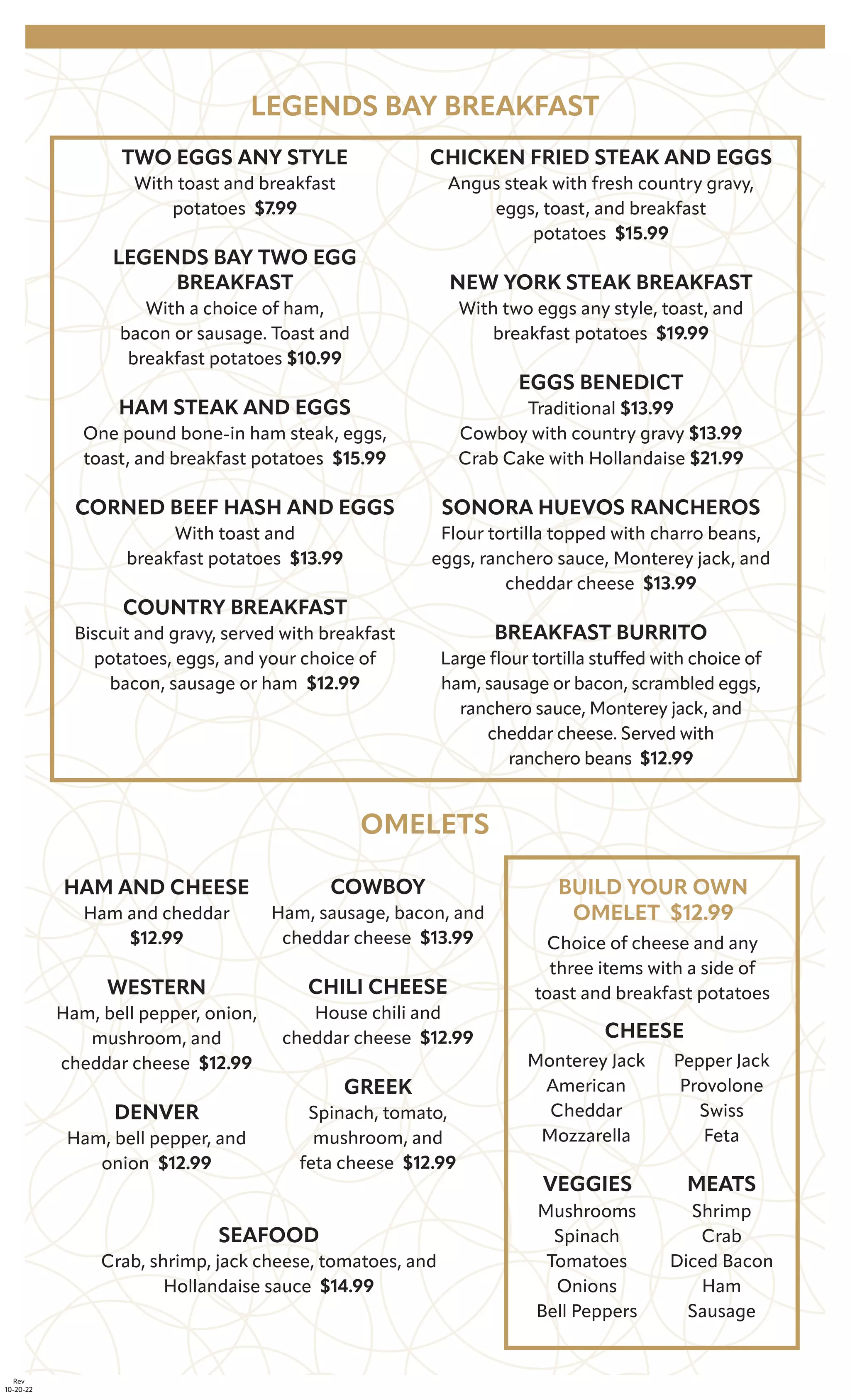Legends Bay Casino LB GRILL Menu Rev. 10-20-2022 | PDF
