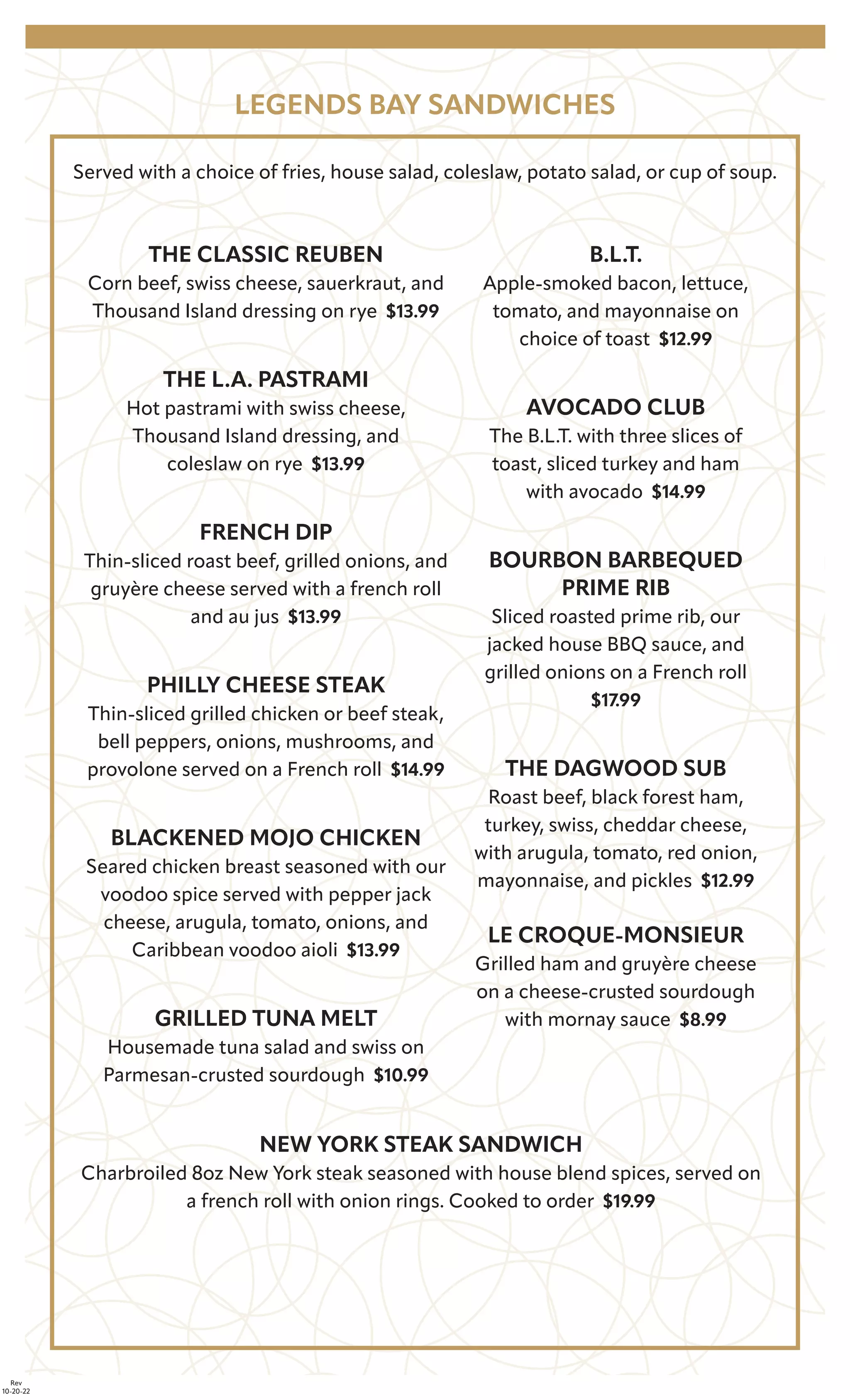 Legends Bay Casino LB GRILL Menu Rev. 10-20-2022 | PDF