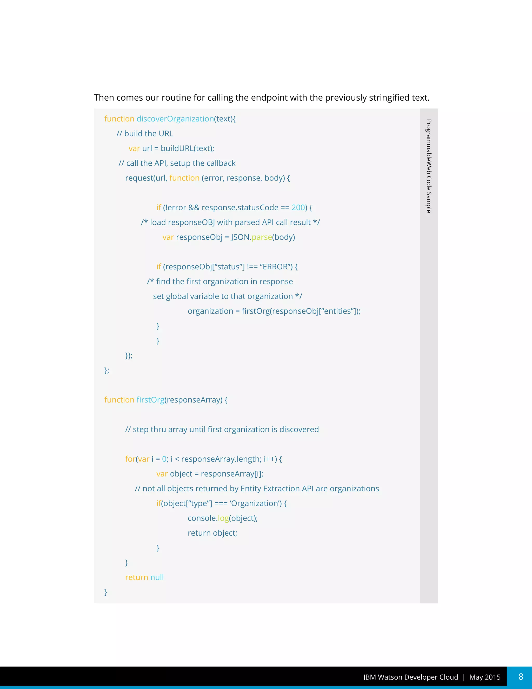 Case Study: Putting The Watson Developer Cloud to Work - by Doron Katz & Lucian Boboc | PDF
