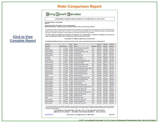 Living Benefit Rider Presentation & Discount Offer | PPT