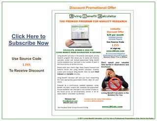 Living Benefit Rider Presentation & Discount Offer | PPT