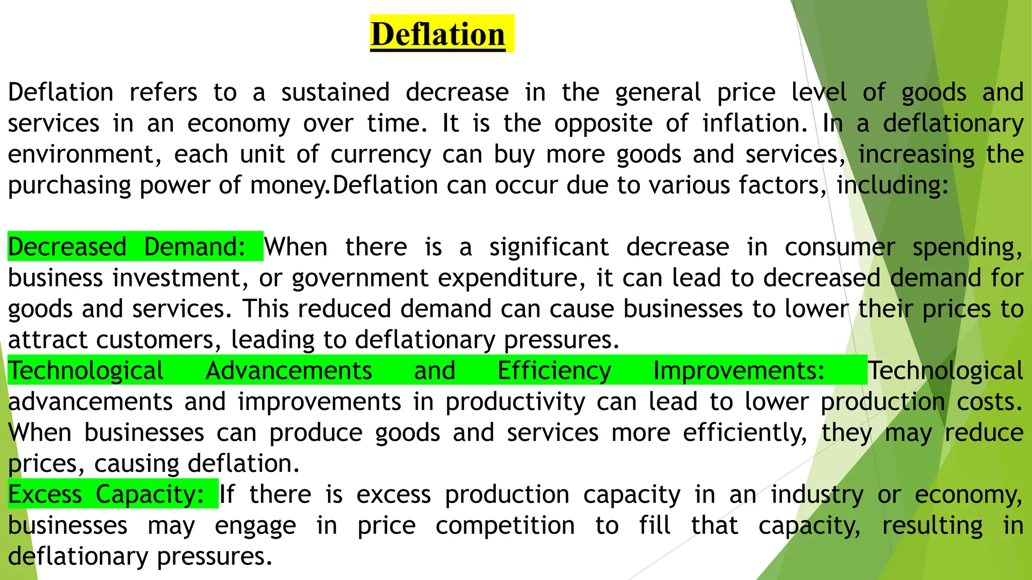 Inflation and Deflation all about information | PPTX