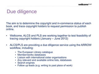 Copyright clearance for genetics books - a pilot project at the ...