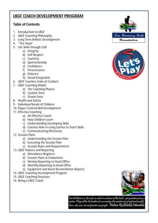 LBGF Athlete Support Program | PDF