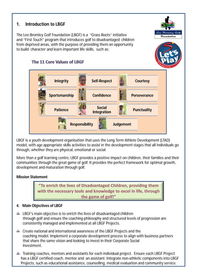 LBGF Athlete Support Program | PDF | Golf | Sports