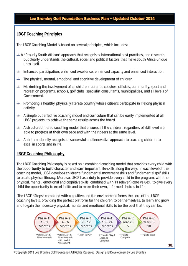 LBGF Business Plan Updated 20 Sep 2014 | PDF