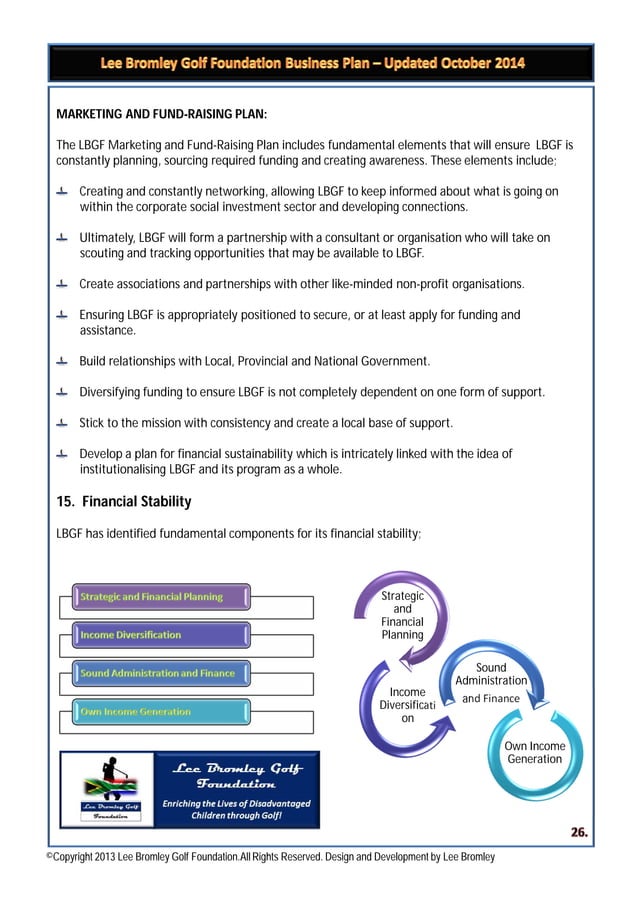 LBGF Business Plan Updated 20 Sep 2014 | PDF