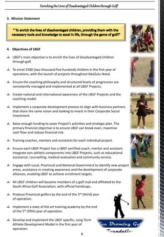 LBGF Concept Paper - Sport for Social Development - June 2014 | PPTX