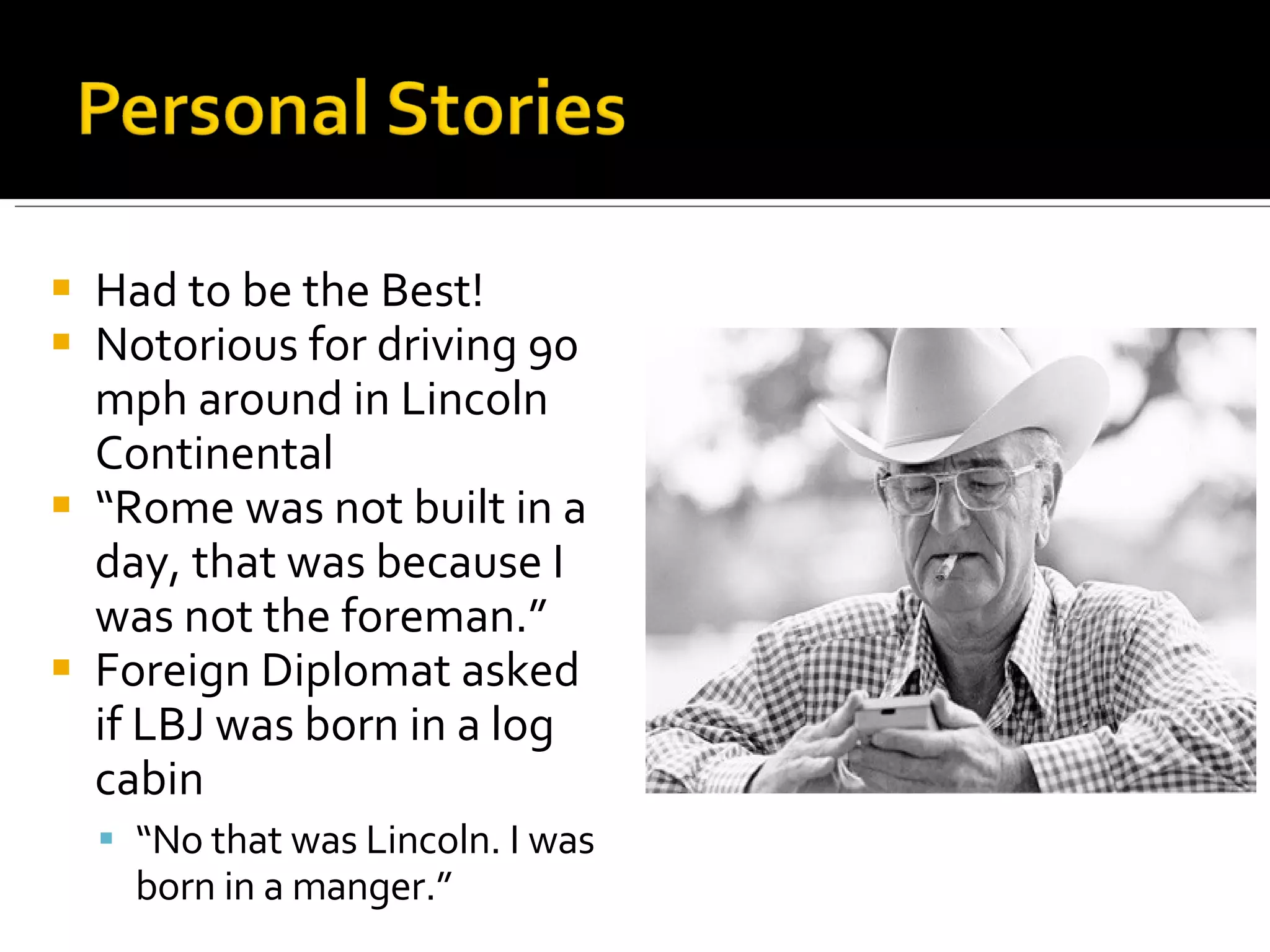 Lbj Biography + Foreign Policy | PPT