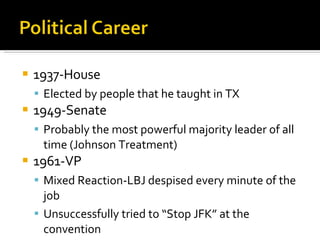 Lbj Biography + Foreign Policy | PPT