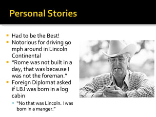 Lbj Biography + Foreign Policy | PPT