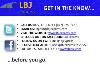 LBJ Express Project Presentation | PPT