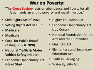 LBJ: The Great Society and Vietnam | PPTX