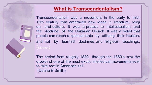Transcendentalism and Indian Philosophy, Religion | PPT