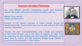 Transcendentalism and Indian Philosophy, Religion | PPTX