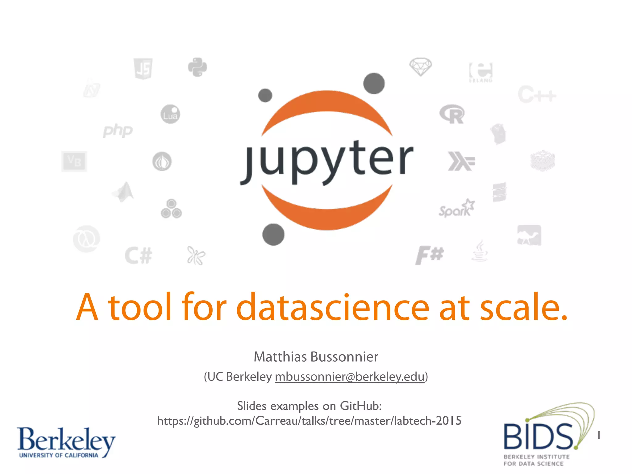 Jupyter A Platform For Data Science At Scale Pdf Programming