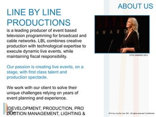 Line By Line Productions Capabilities deck | PPT