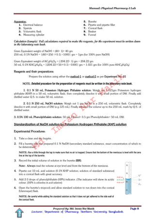 Physical Pharmacy-I lab + Data Sheet | PDF