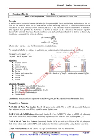 Physical Pharmacy-I lab + Data Sheet | PDF