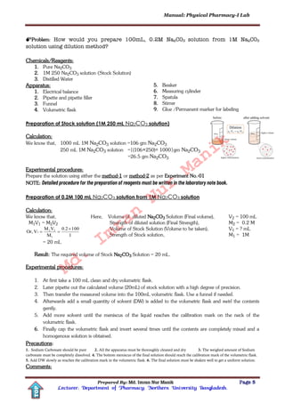 Physical Pharmacy-I lab + Data Sheet | PDF