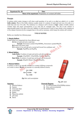 Physical Pharmacy-I Lab MANIK | PDF