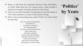 Yeats' Religious Quest and 'Politics'.pptx