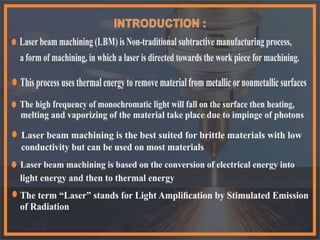 Laser Beam Machining (LBM) | PPT